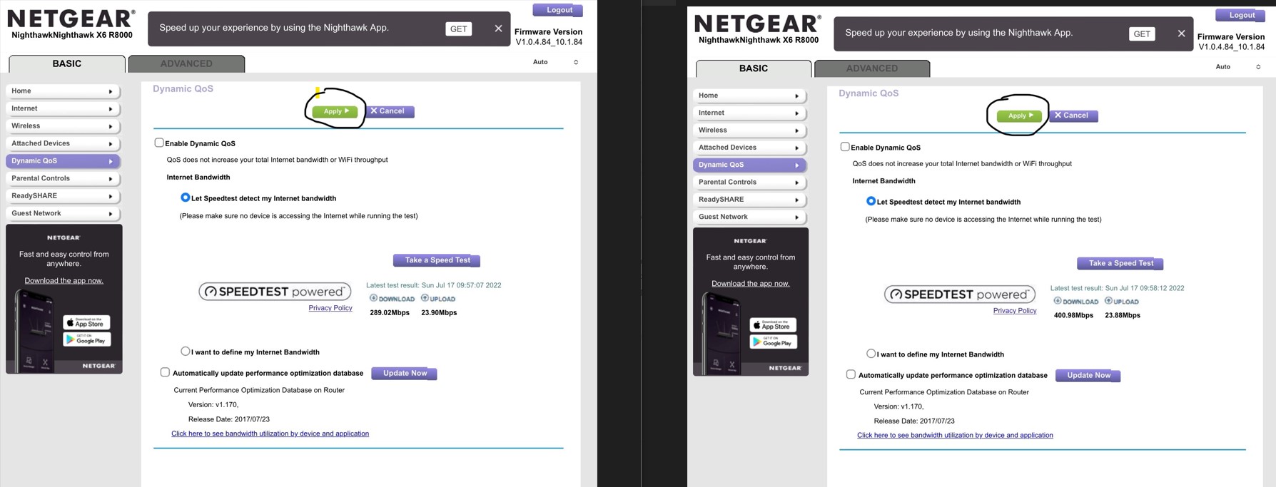 Solved Dynamic Qos Decreasing Speed Netgear Communities