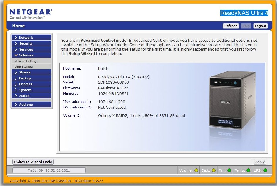 Solved: ReadyNAS Ultra 4 hangs on booting - NETGEAR Communities
