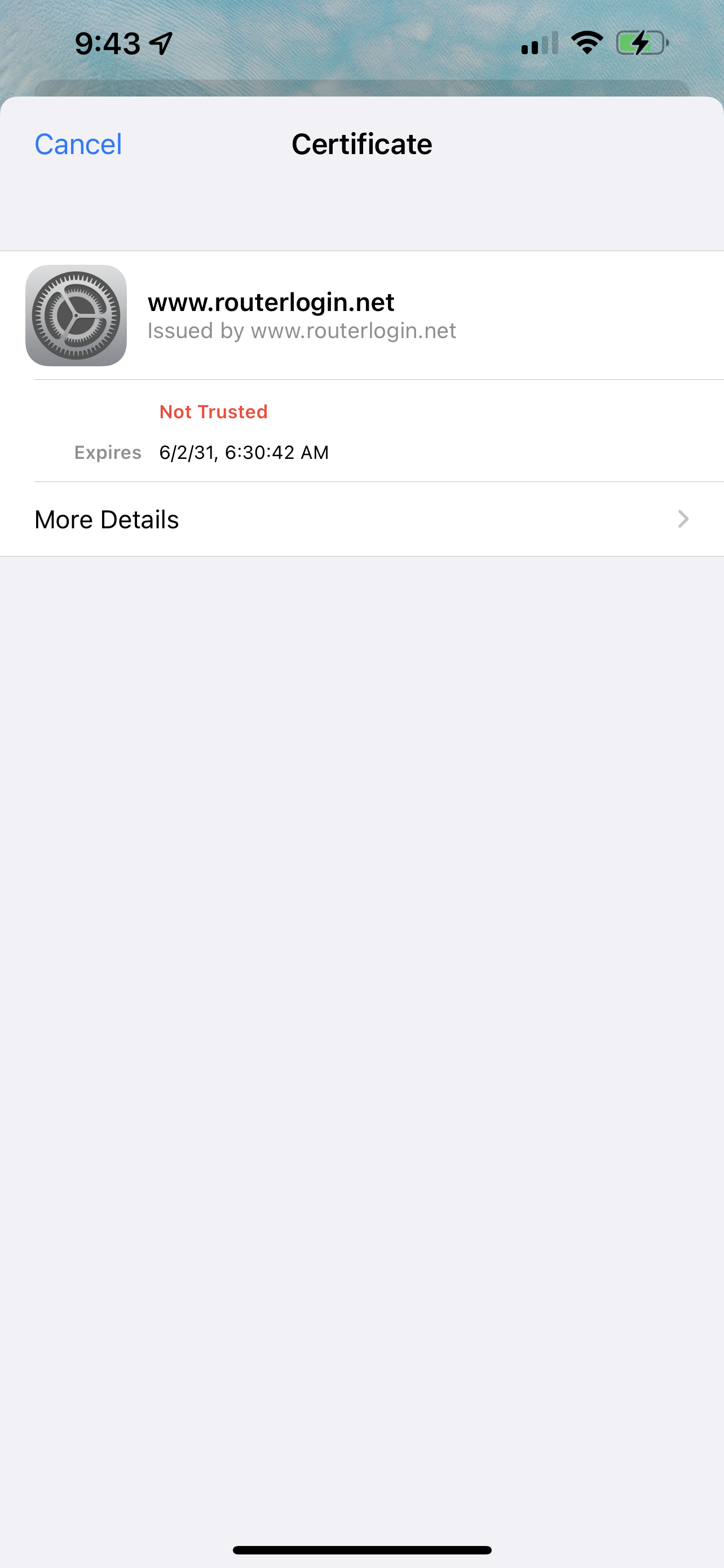 Not trusted certificate issue | NETGEAR Communities