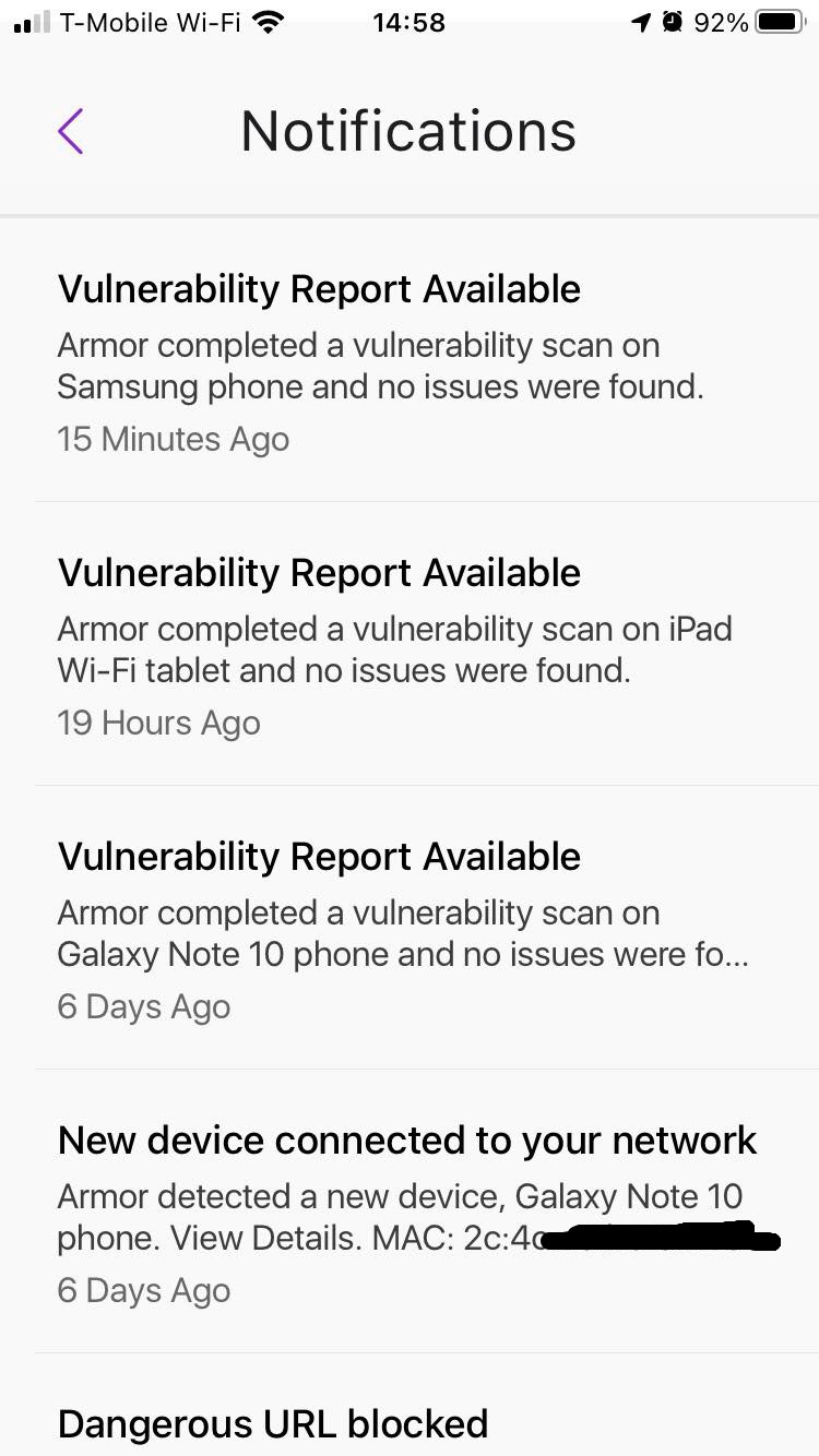 Netgear Armor did a vulnerability scan on Device that i did not own ...
