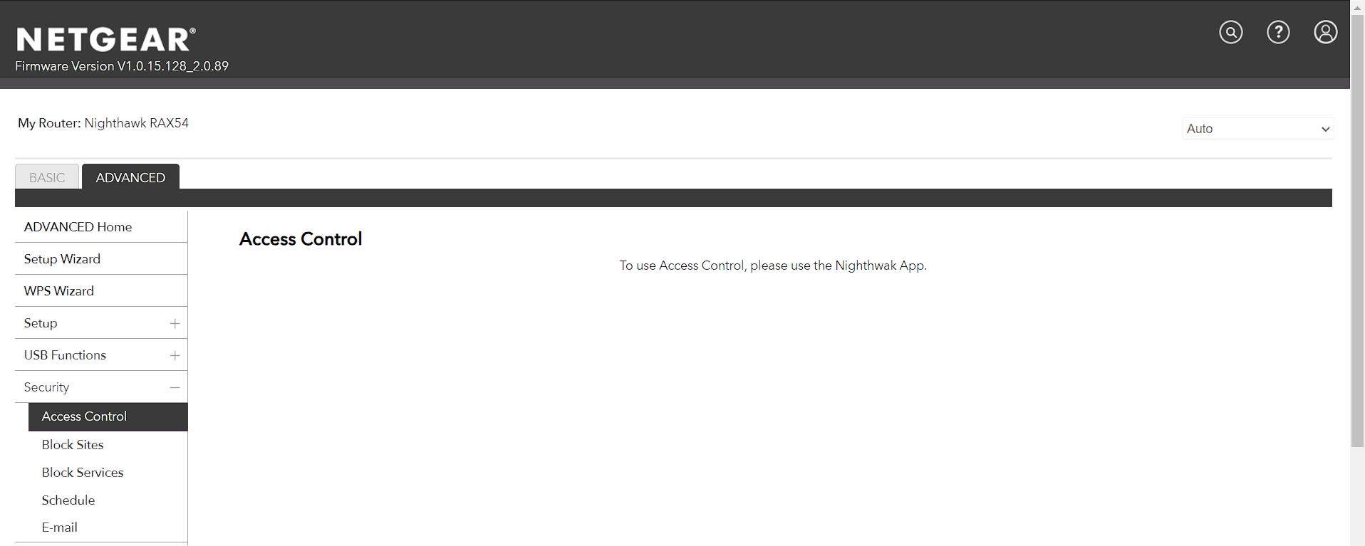 Rax54 Access Control | NETGEAR Communities