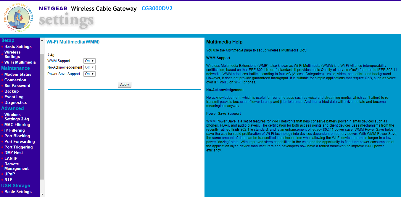 QOS Problem on Netgear cg3000dv2 | NETGEAR Communities