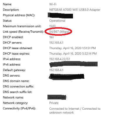 Netgear WIFI Adapter A7000 - Will Not Connect at Correct Local ...
