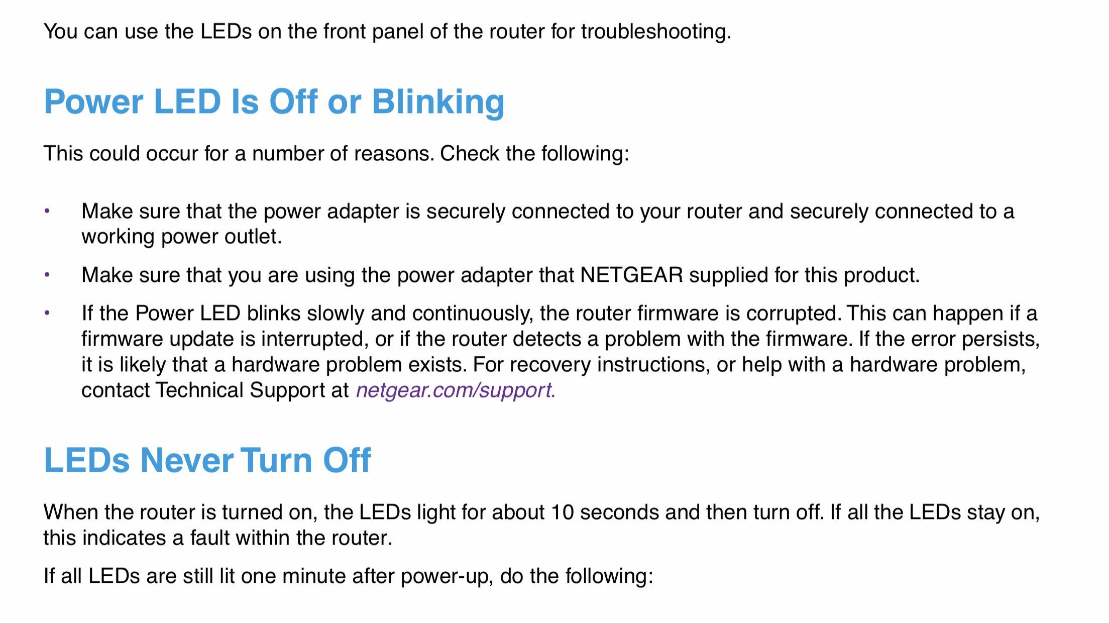 LED Power Blinking AC1750 | NETGEAR Communities