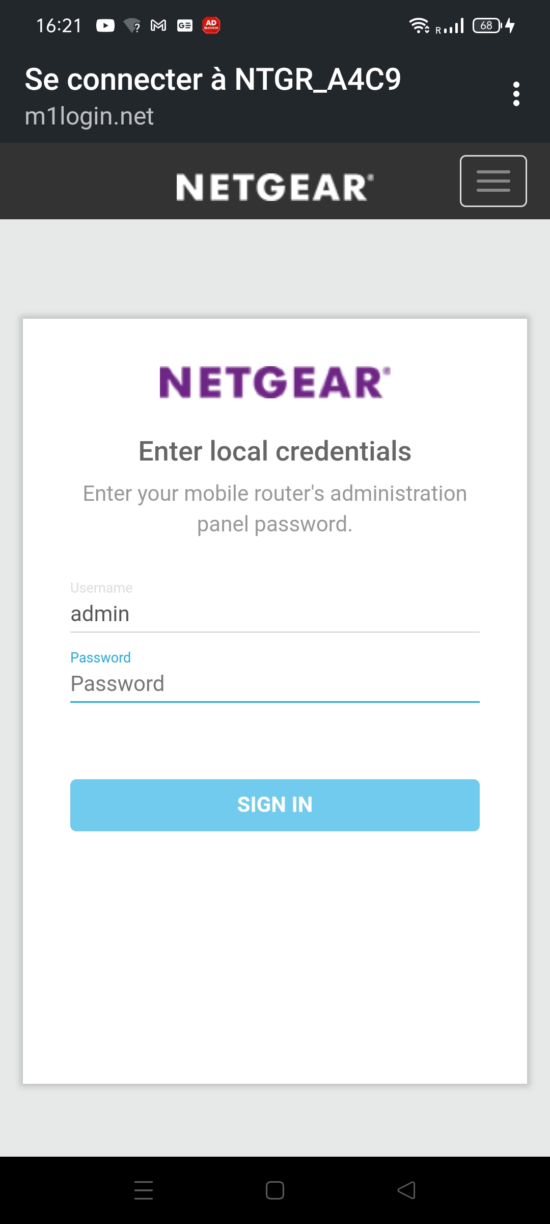 Admin password | NETGEAR Communities