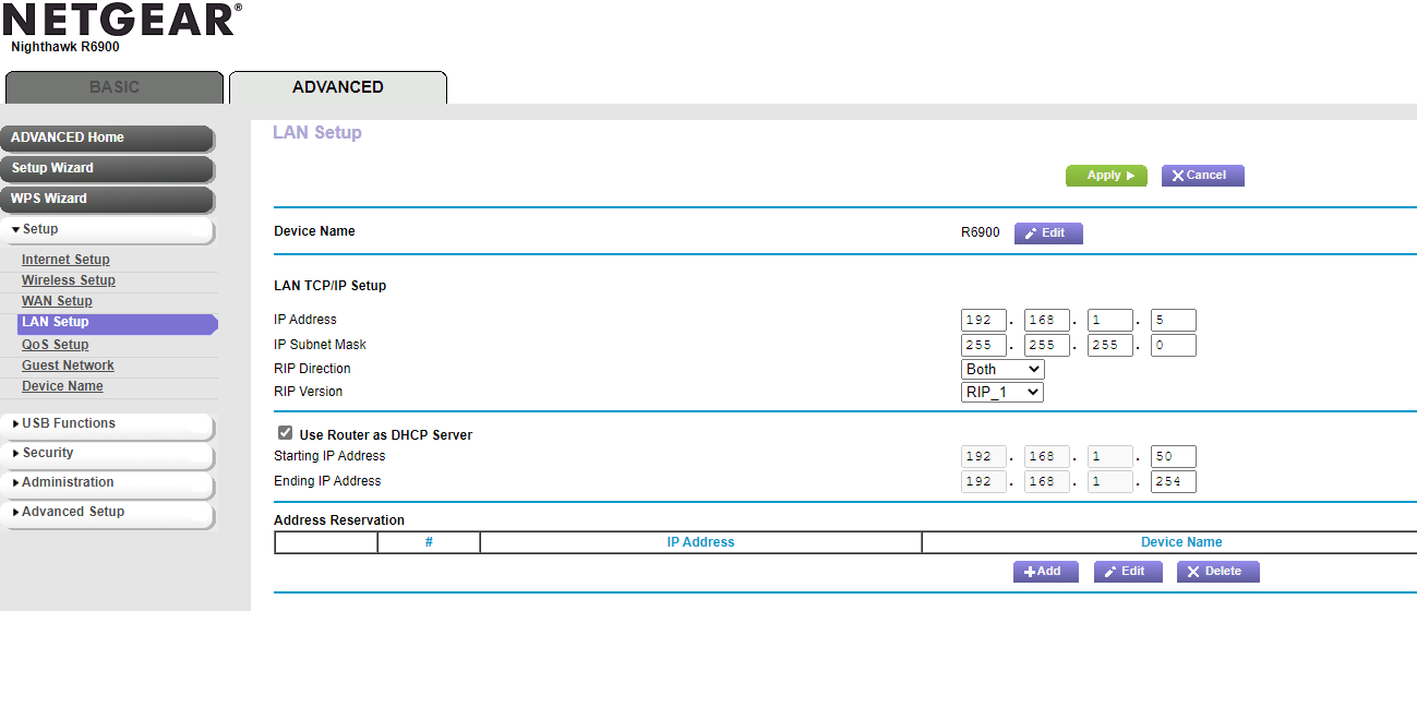 adding a gateway in r6900 | NETGEAR Communities