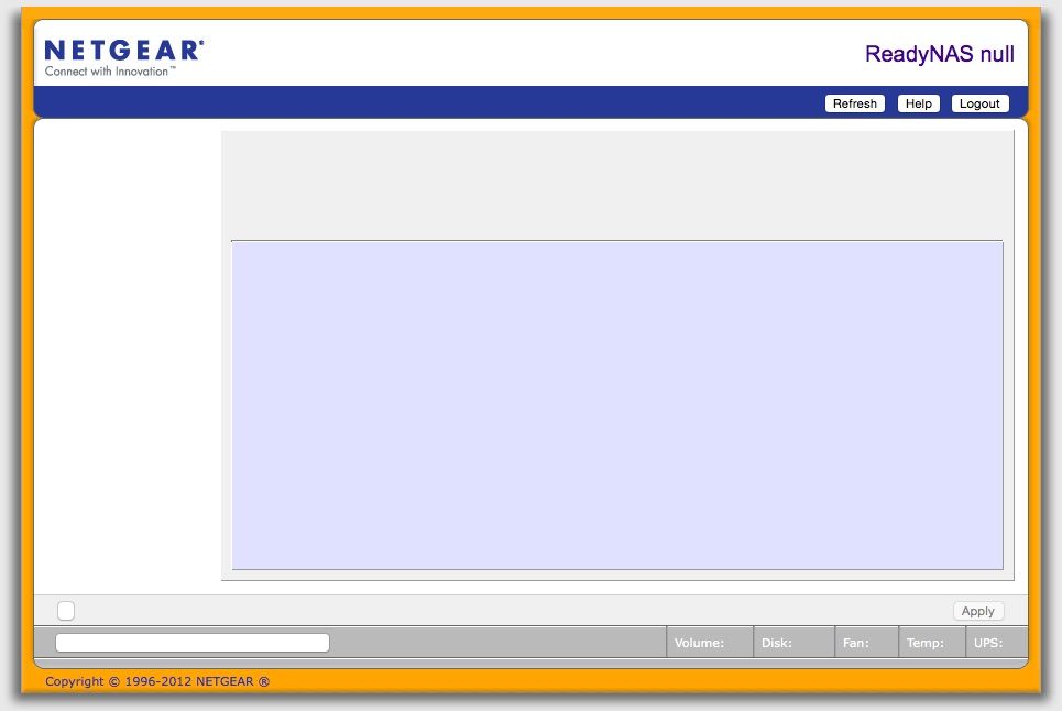 Readynas Nv Version 1 Web Frontend Only Shows Blank Screen