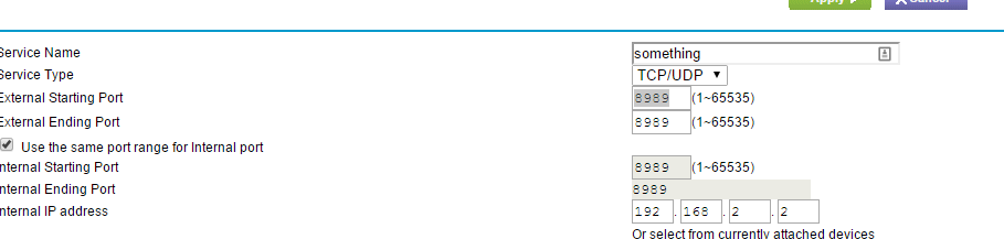 Starting port number must be less than 65535 | NETGEAR Communities