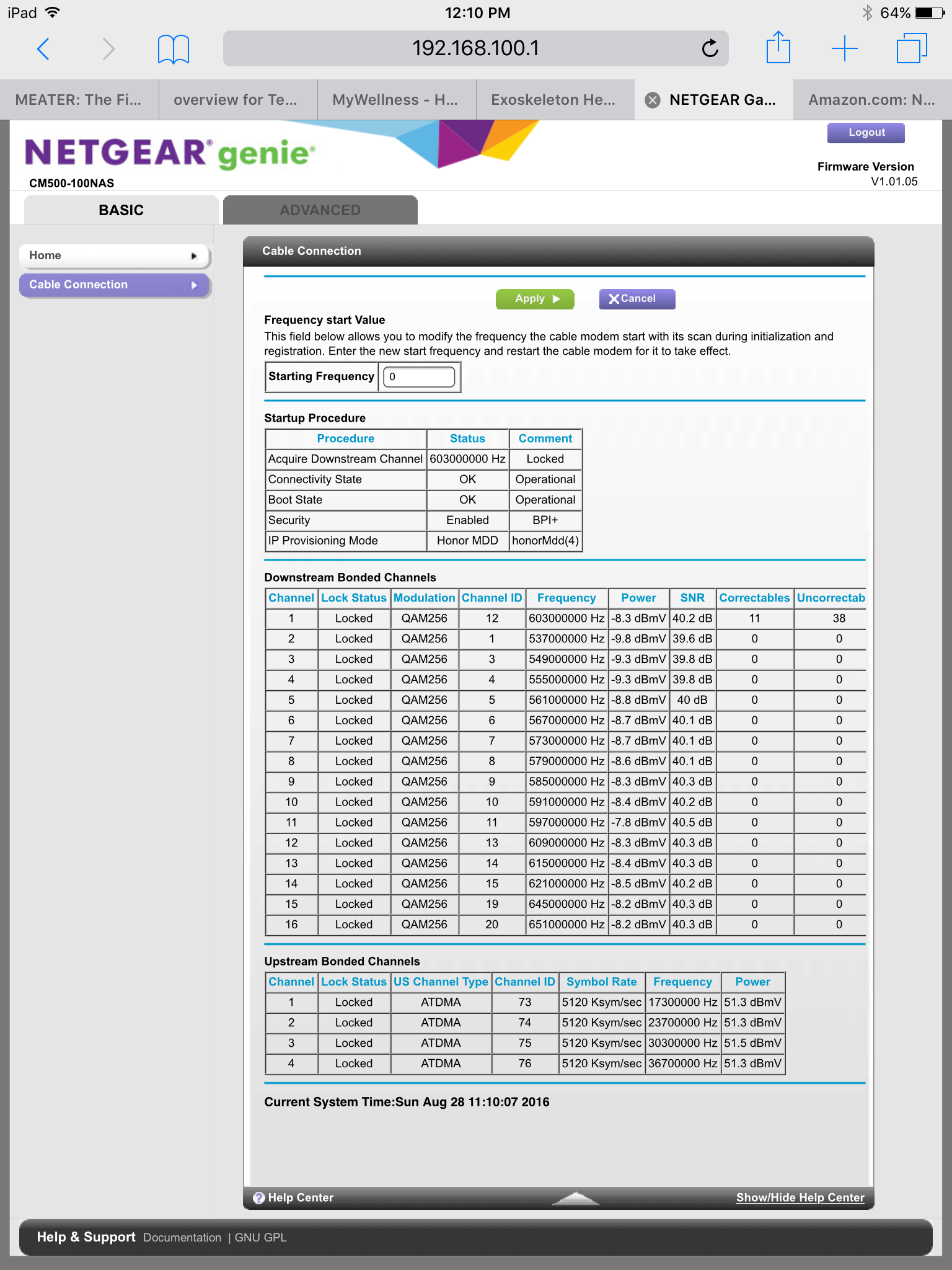 CM500-100NAS losing connection | NETGEAR Communities