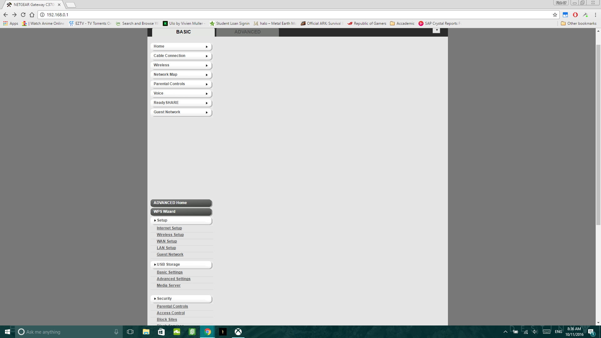 GUI doesn't load properly on C3700 | NETGEAR Communities