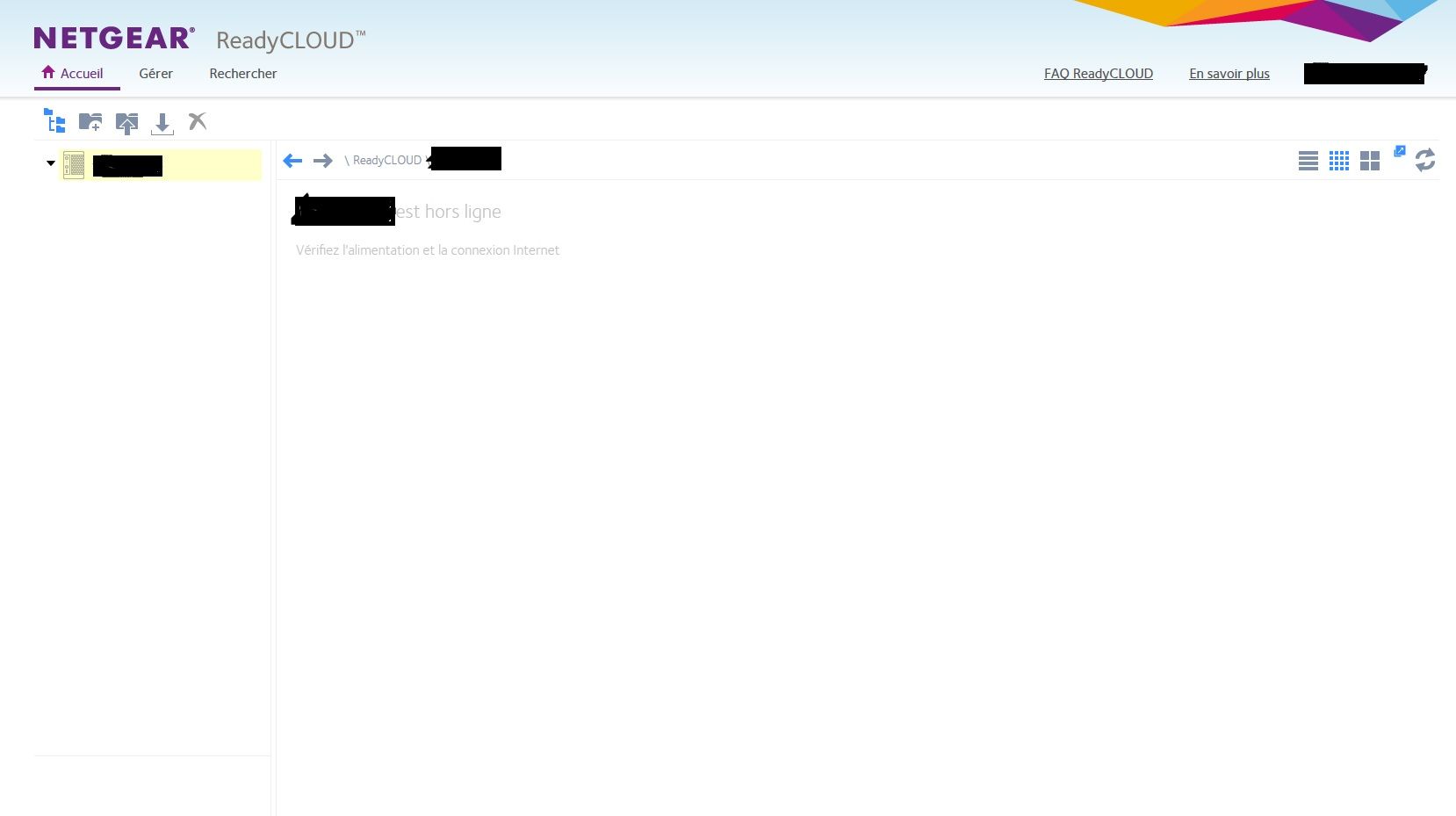 Problème de connexion à ReadyCloud | NETGEAR Communities