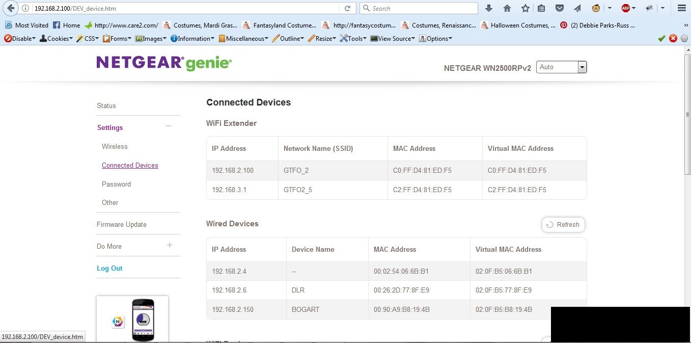WN2500RPv2 Sets up Wrong IP Address on 5Ghz | NETGEAR Communities