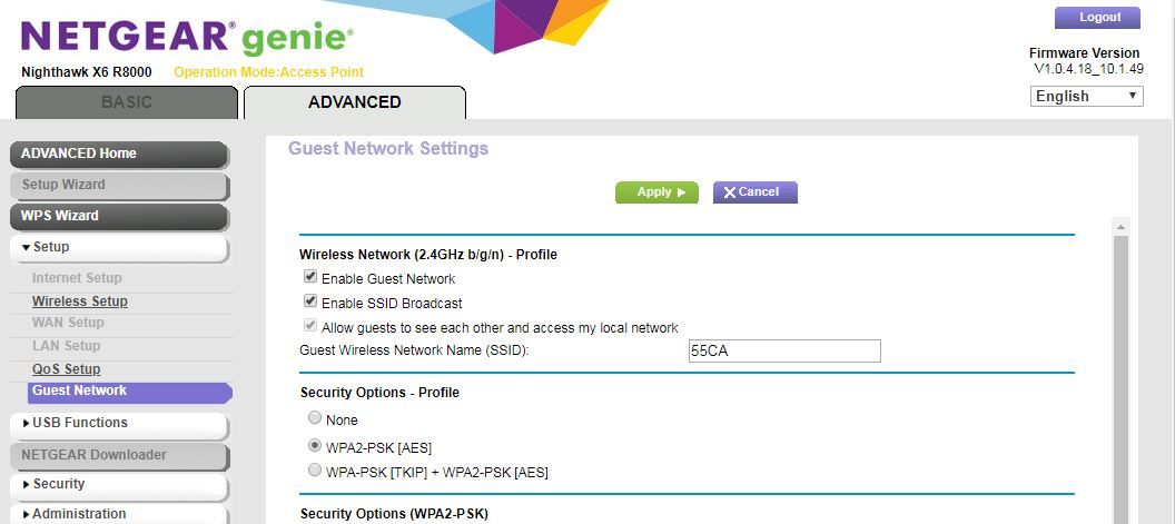 Allow Guests To See Each Other And Access My Local Network Is Checked