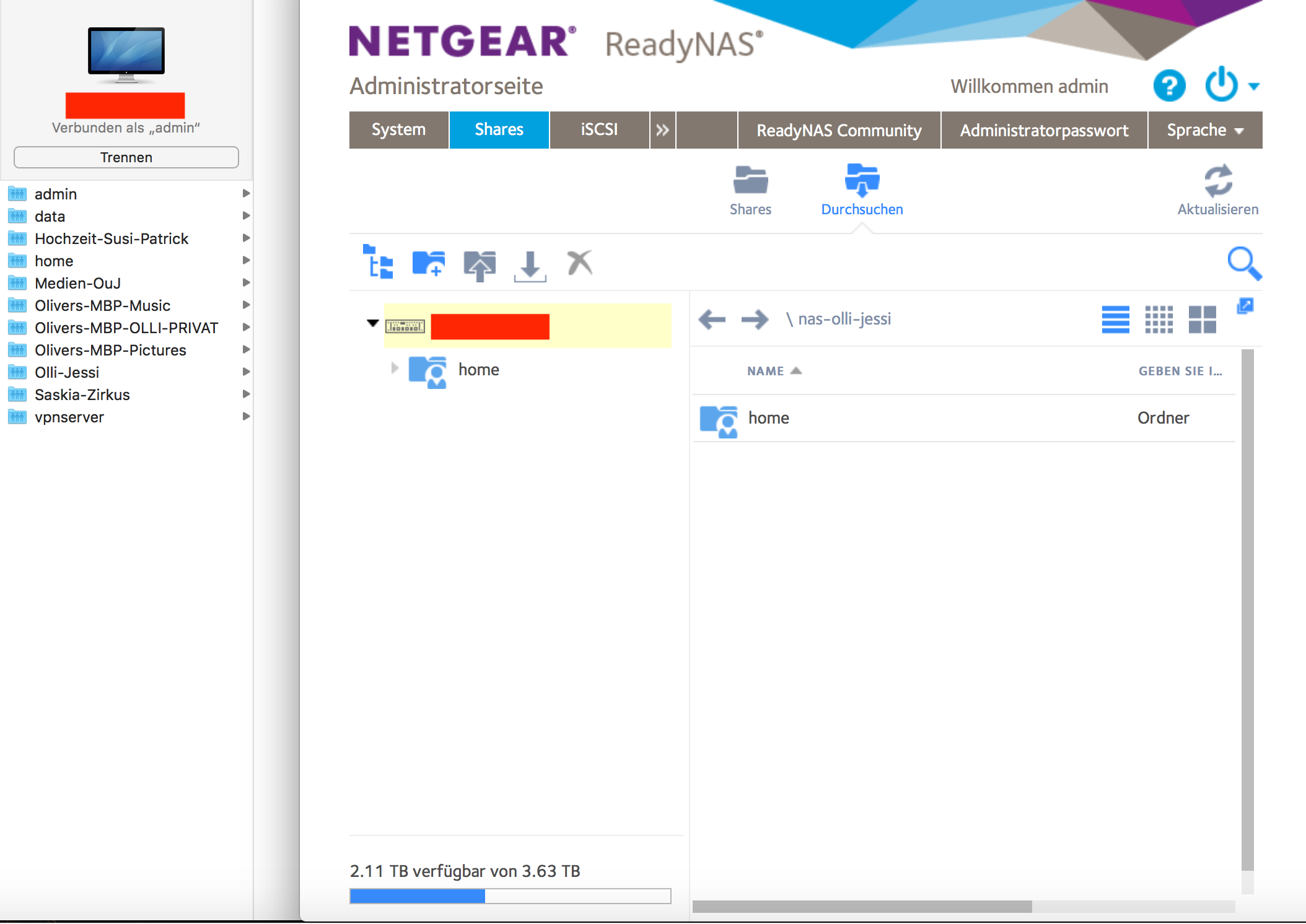 Ordnerstruktur wird über Redycloud.netgear.com und Adminzugang nicht mehr angezeigt | NETGEAR ...
