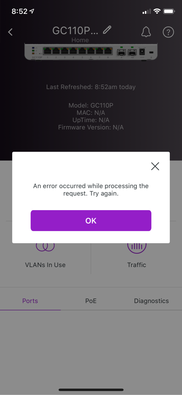Error Communicating with Device | NETGEAR Communities