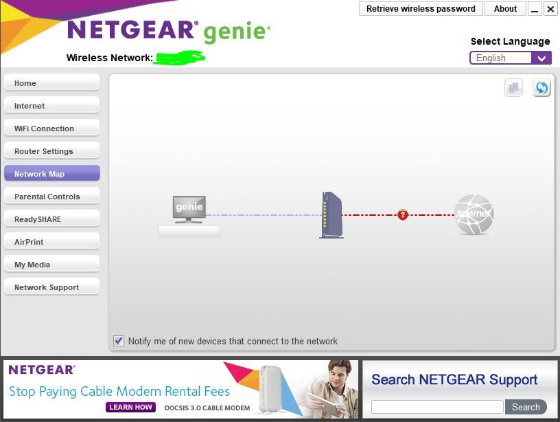 NetGear Genie - Network Map stopped working when installed A7000 ...