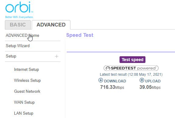 Orbi RBR50 spectrum not giving gigabit speed. | NETGEAR Communities