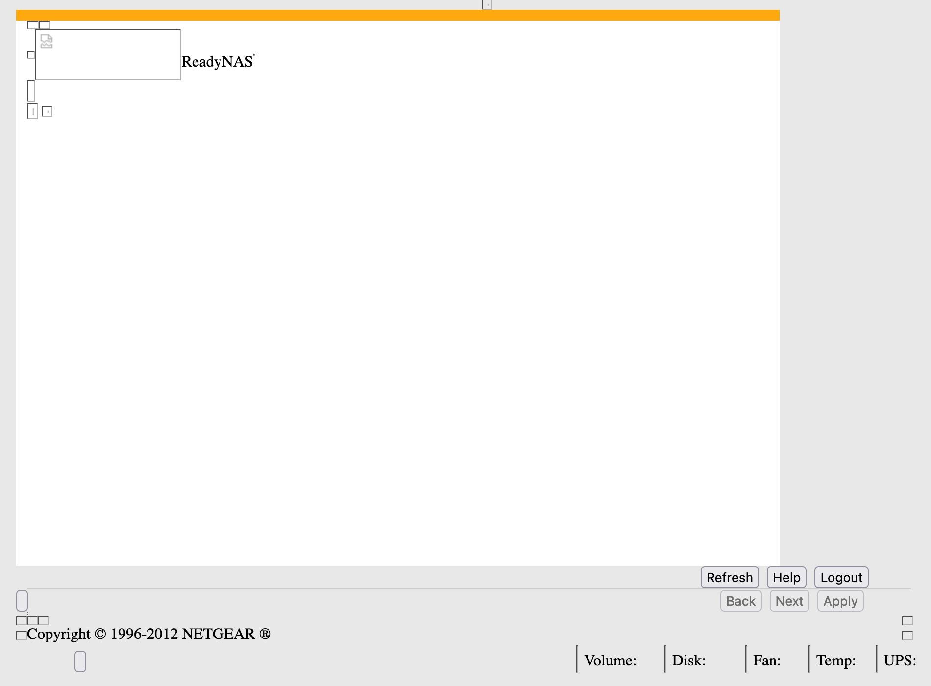 Readynas Nv Frontview Admin Page Is Not Rendering Correctly Netgear