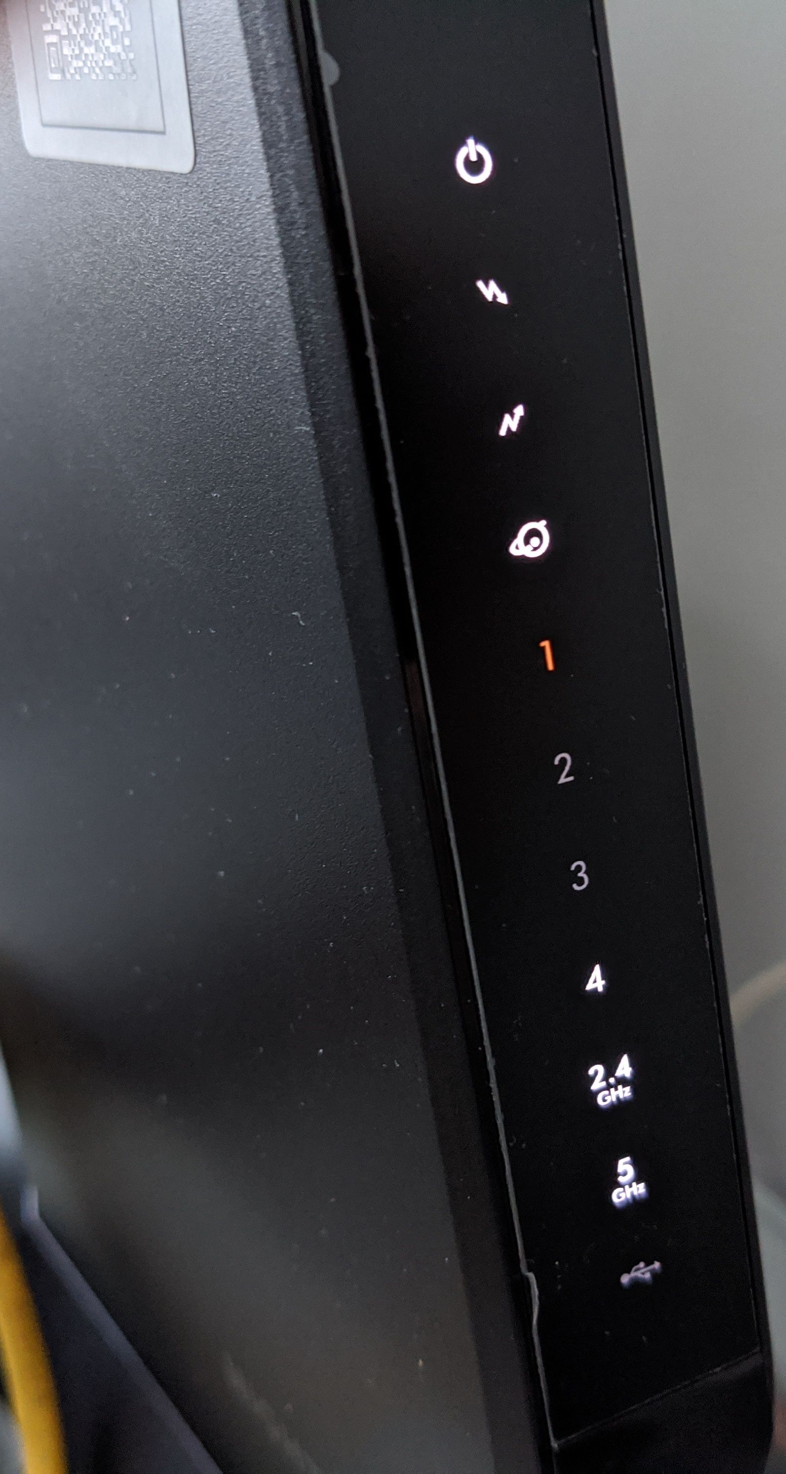 Nighthawk CAX30 AX2700 Cable Modem Router; One Light is Solid Amber The ...