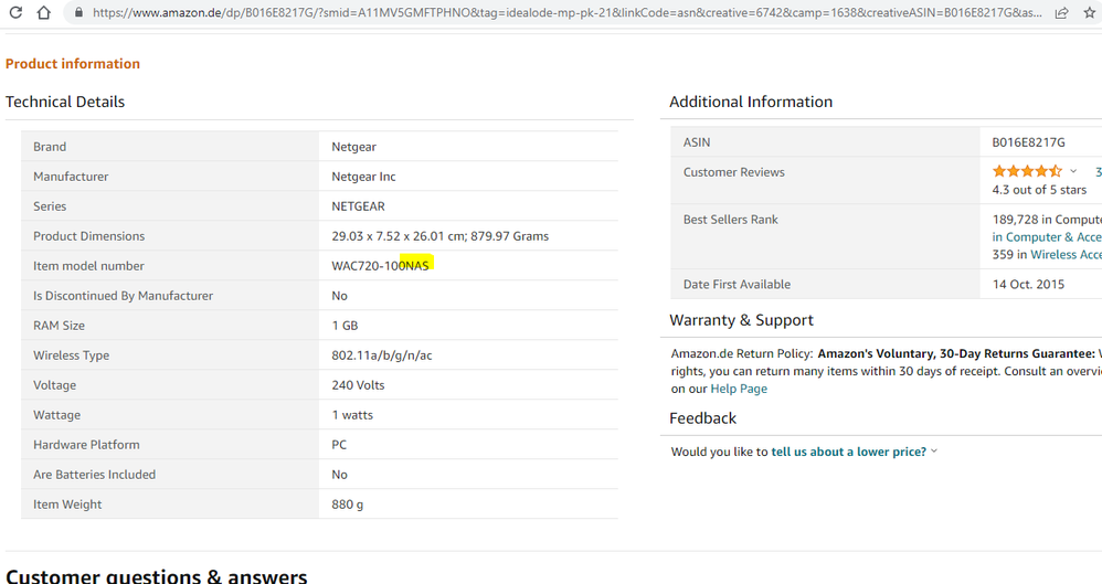 Using A Wac720 100nas In Europ Cant Join Ensemble Of Other 6 Aps