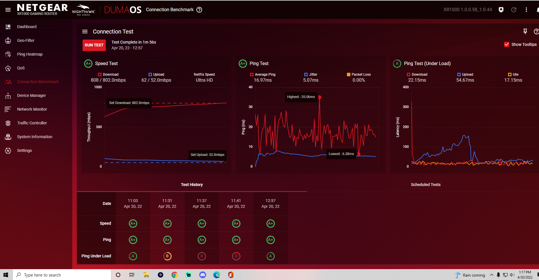 High upload ping test | NETGEAR Communities