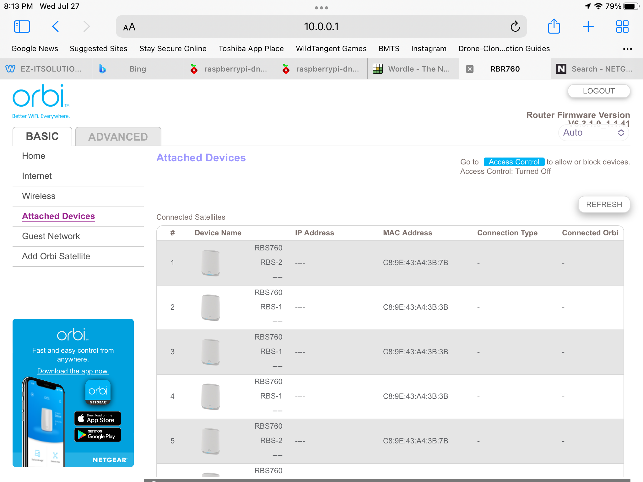 Web page attached devices | NETGEAR Communities