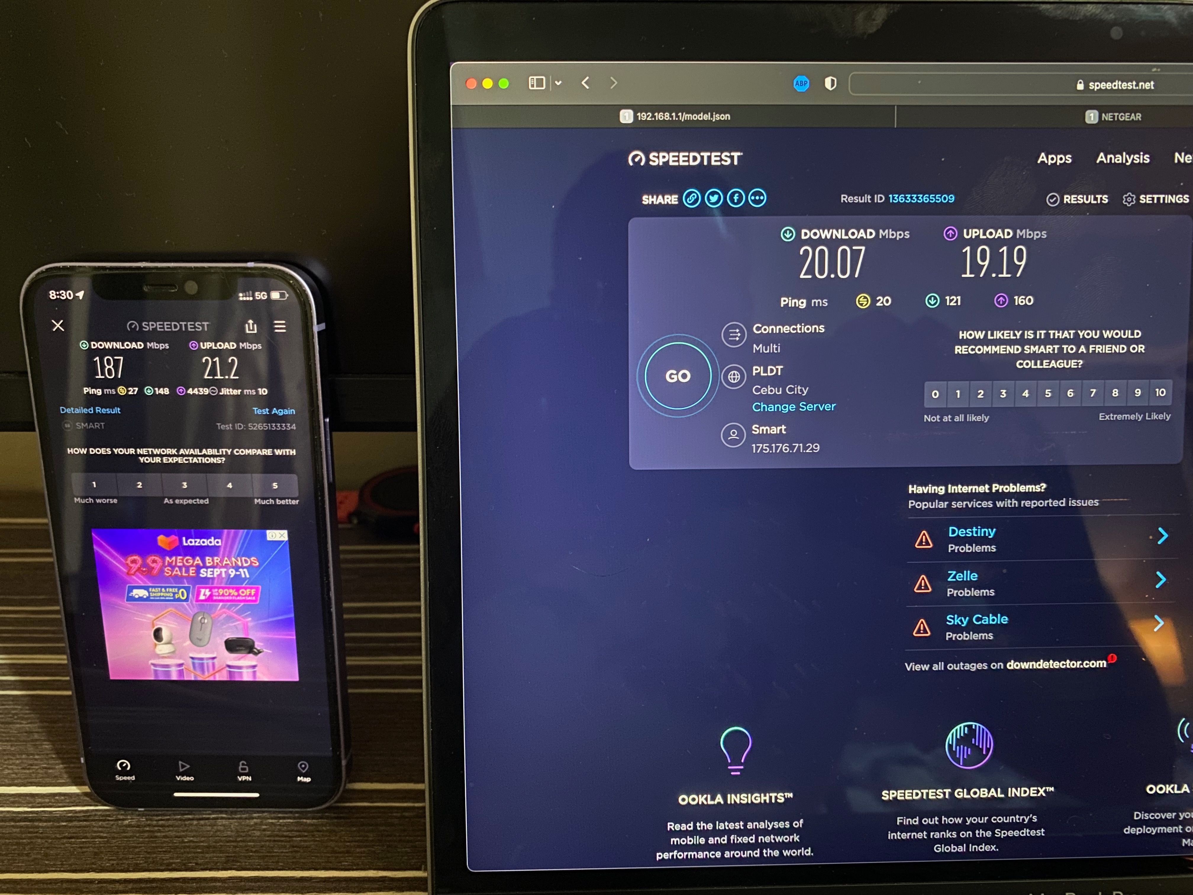 MR5200 M5 Not connecting to 5G - iPhone can connect fine with same SIM ...