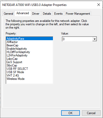 What are the most optimal properties for the A7000? | NETGEAR Communities