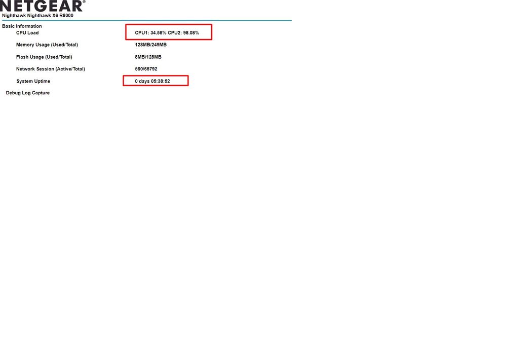 Nighthawk X6 R8000 - cpu problem | NETGEAR Communities
