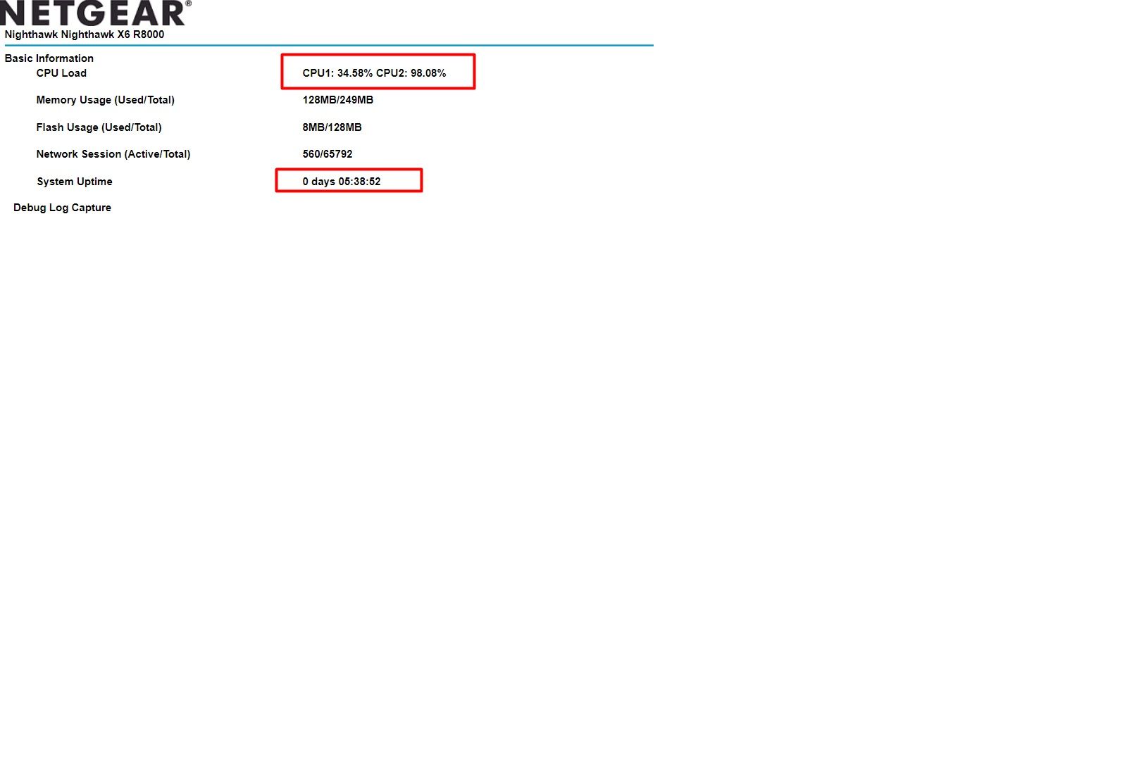 Nighthawk X6 R8000 - cpu problem | NETGEAR Communities