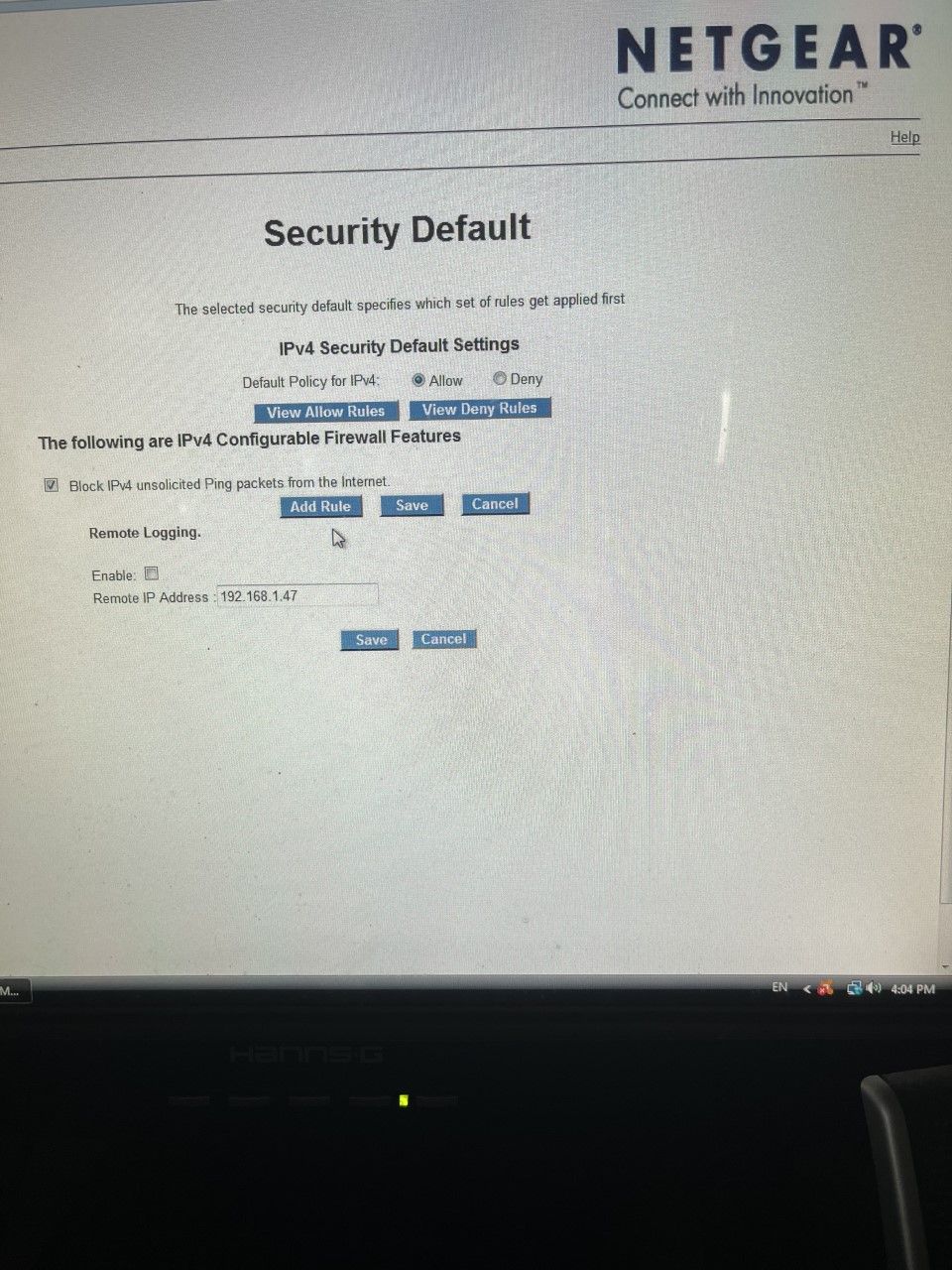 How do you Whitelist, add IP address- Netgear 7550 | NETGEAR Communities