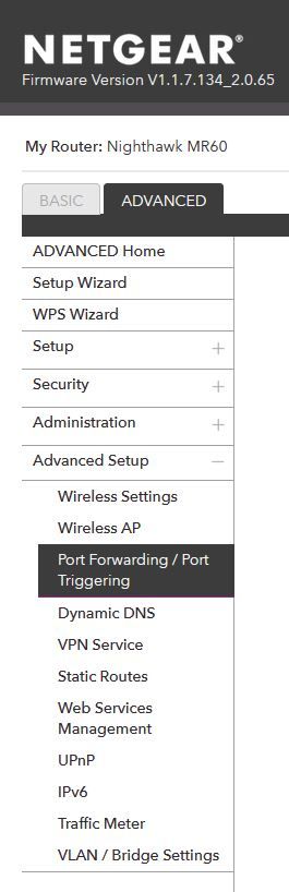 (MR60) Port not opening/Can't port forward on MR60 | NETGEAR Communities