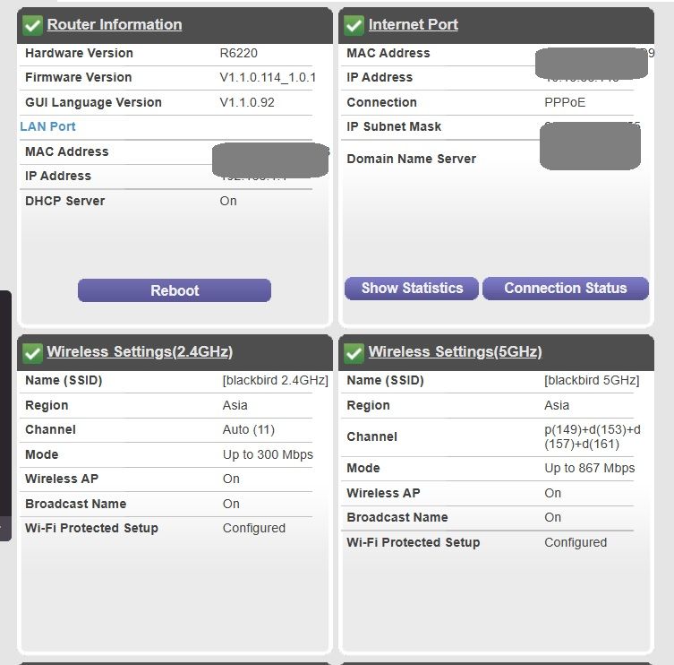 2.4 GHz Vanished on Netgear R6220 | NETGEAR Communities