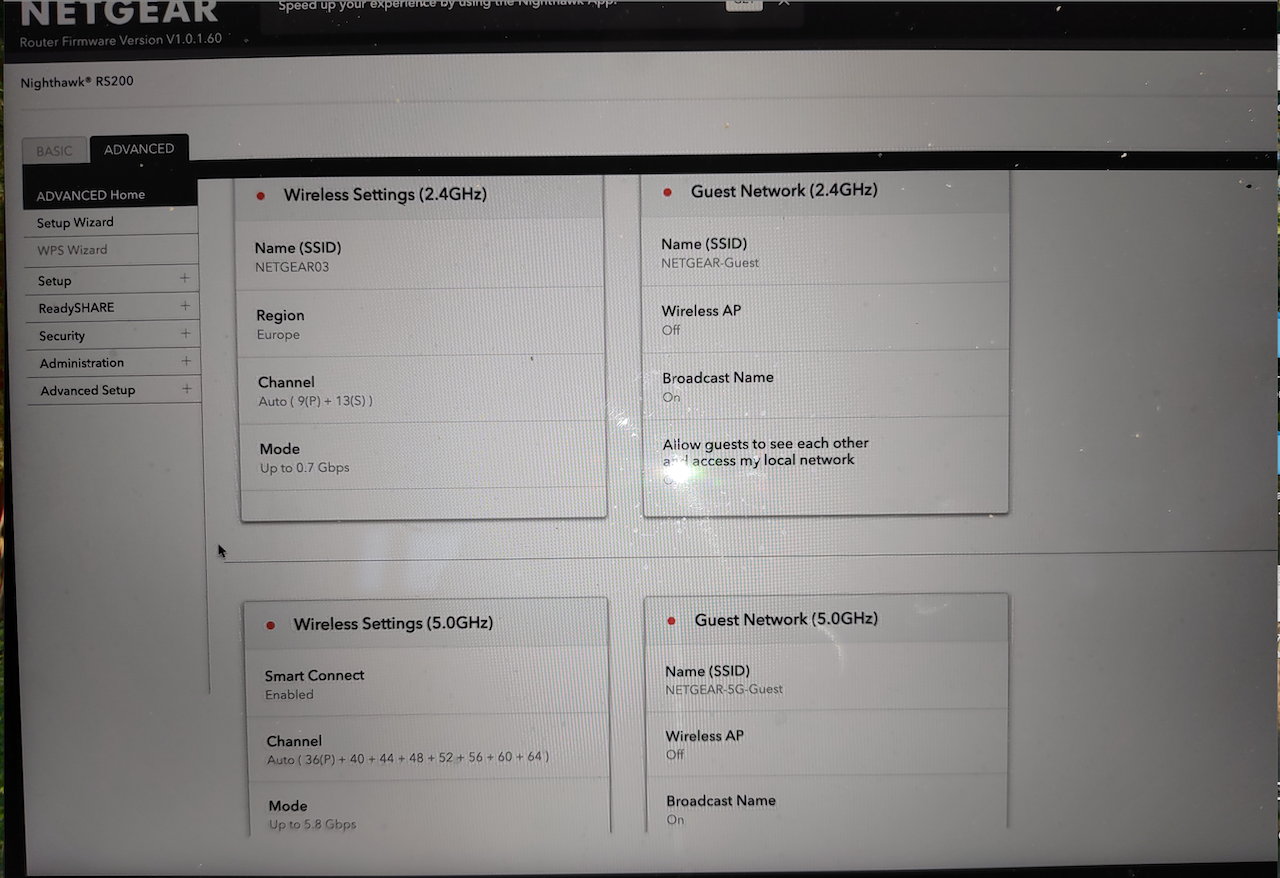 Nighthawk Rs200 - no WIFI after Reboot - Internet via LAN ok | NETGEAR Communities