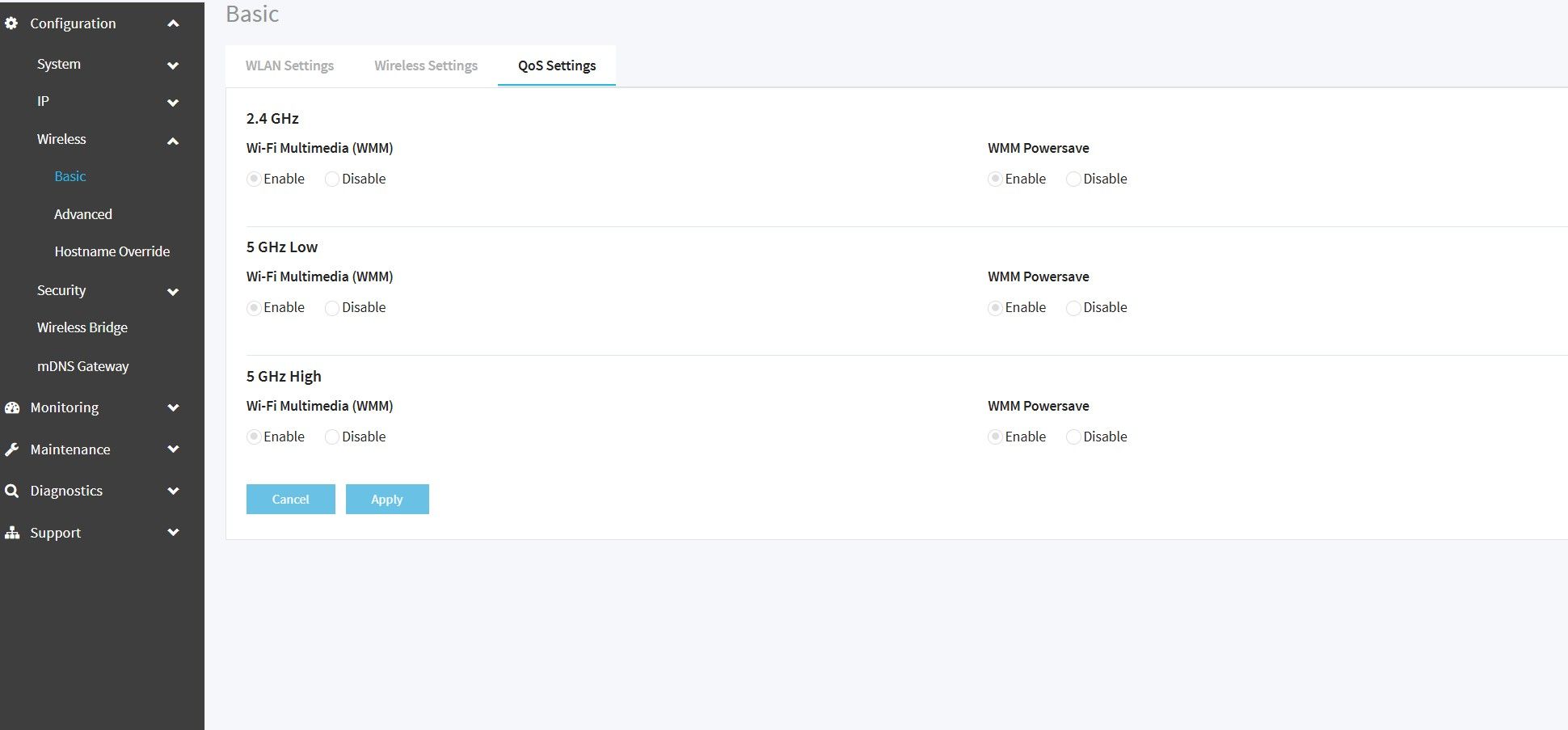 HELP! WAX630 QoS Settings is greyed out. | NETGEAR Communities