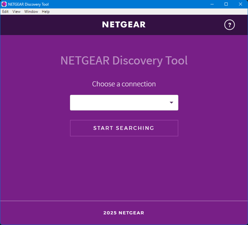 Discovery Tool - no network options in drop down | NETGEAR Communities